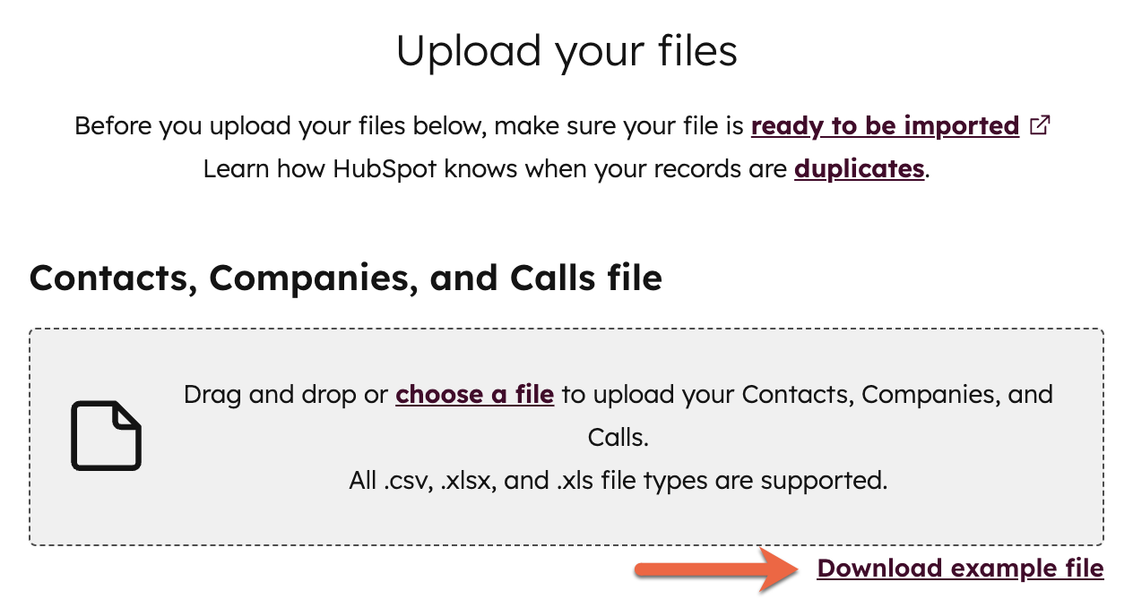 Generate an example import file