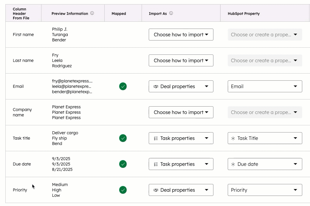 Import records for a single object