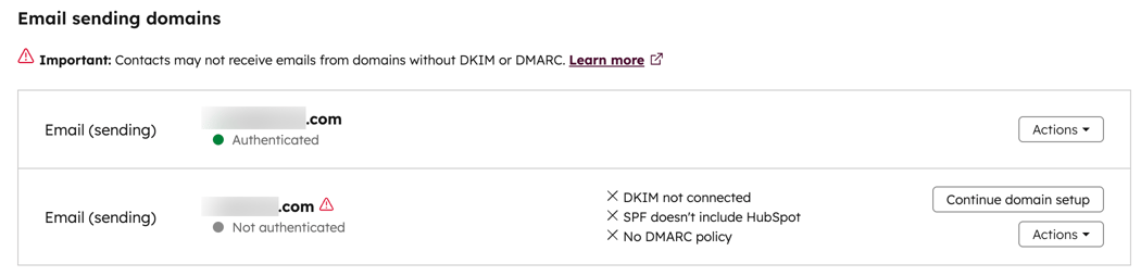 Manage your email authentication