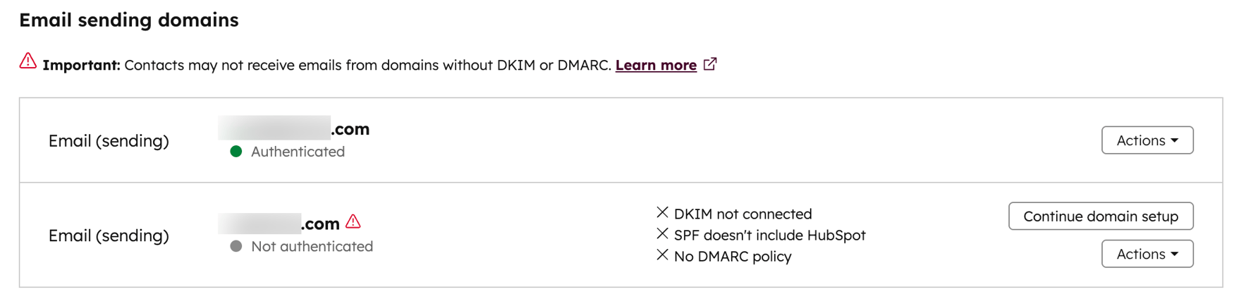 Manage your email authentication