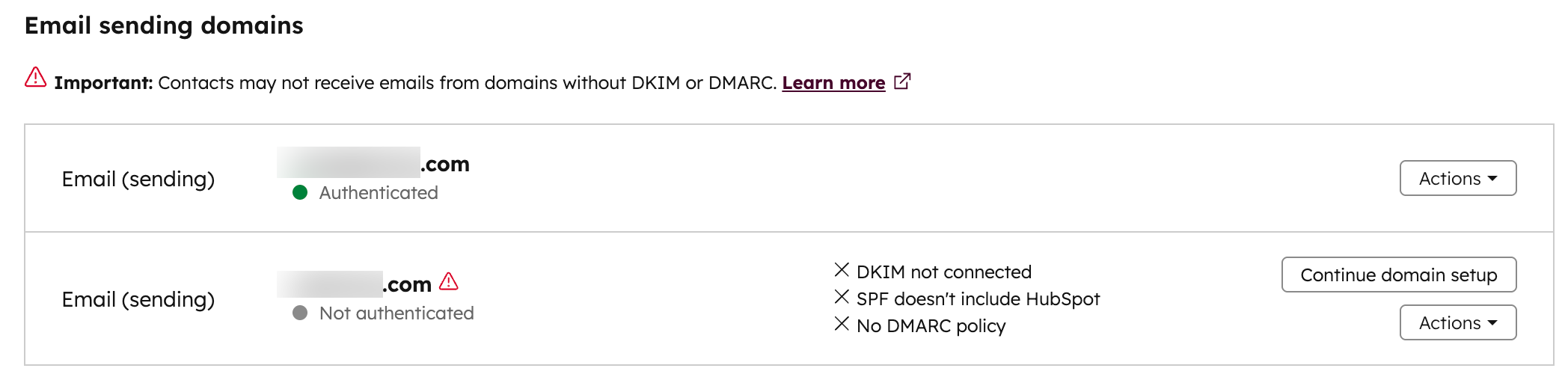 Manage your email authentication
