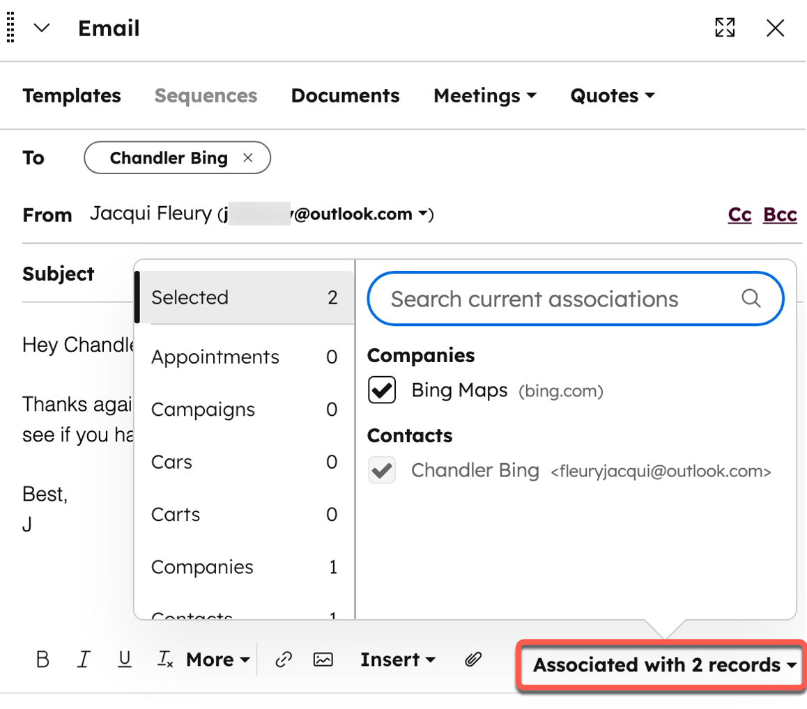 Send and manage one-to-one emails