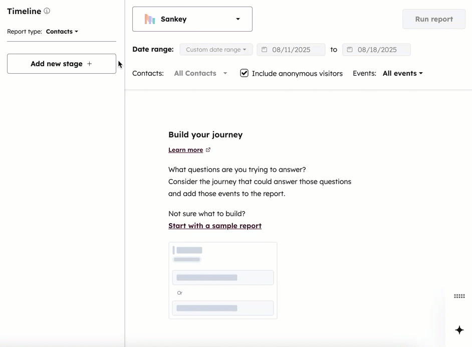 Create a report with journey analytics