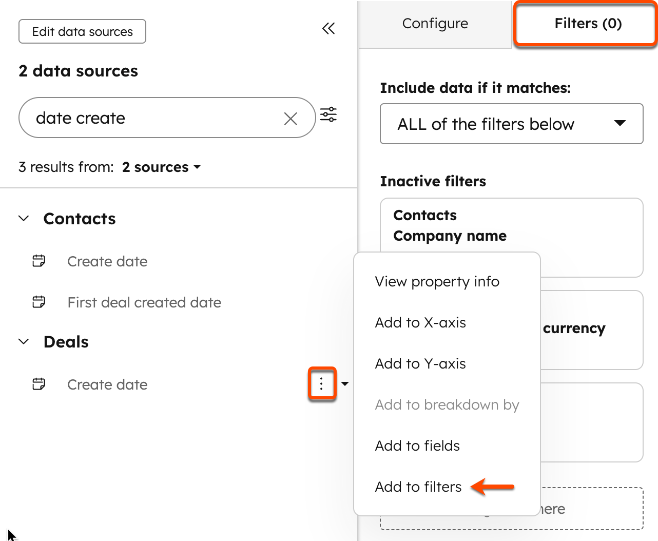 Create reports with the custom report builder