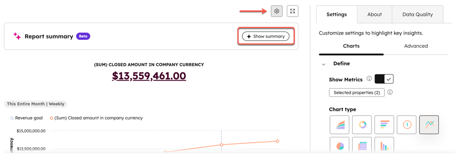 Interact with reports in the report viewer