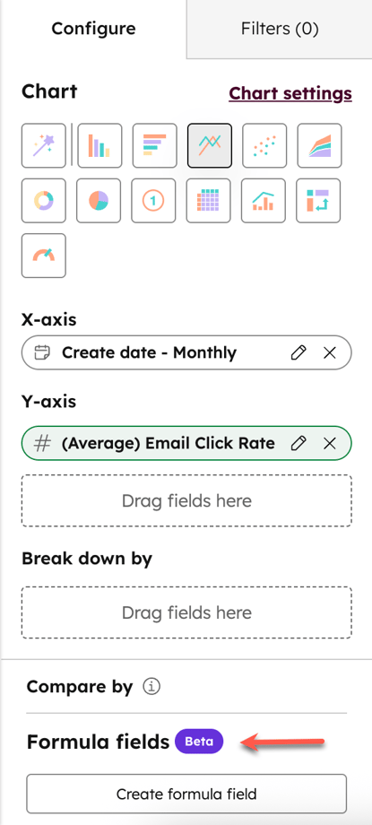 Create formula fields in the custom report builder