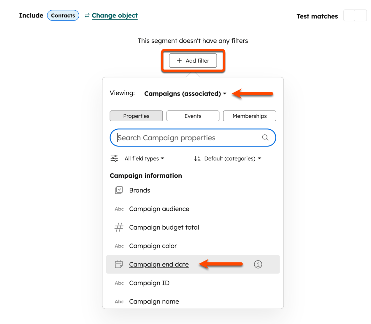 Create segments