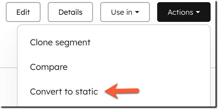 Cambiar el tipo de un segmento