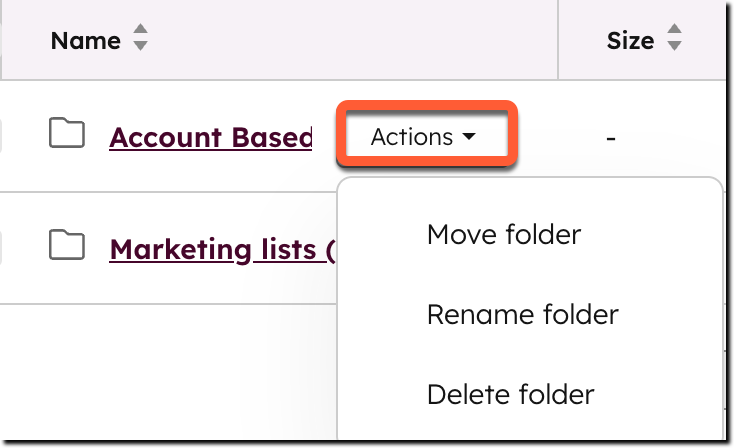 Organize segments into folders