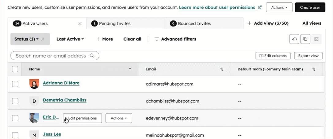 Manage user properties and preferences