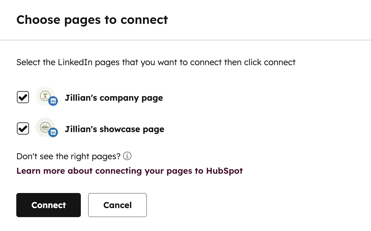 Connect your social media accounts to HubSpot