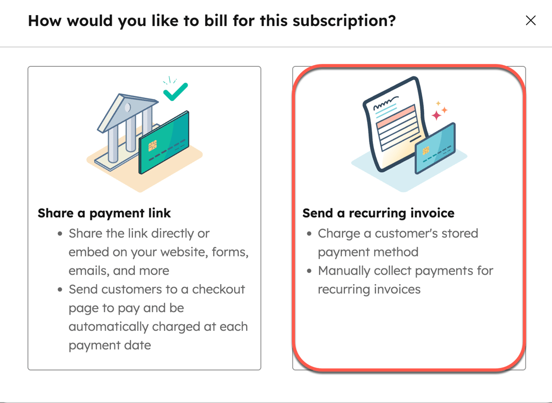 Create subscriptions
