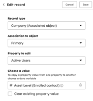 Edit records using workflows