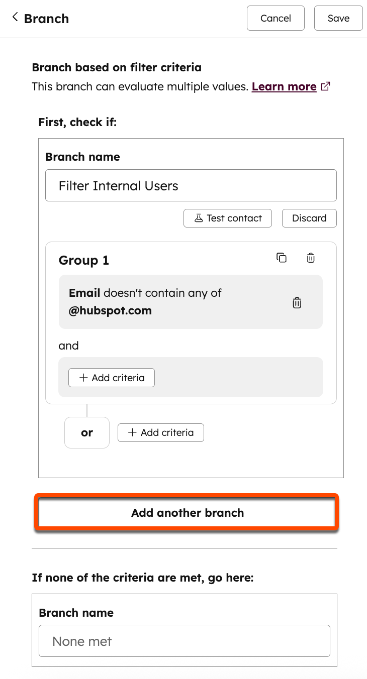 Use branches in workflows