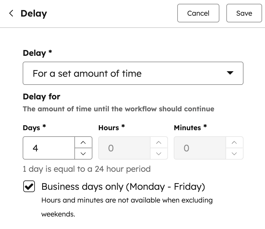 Use delays in your workflows