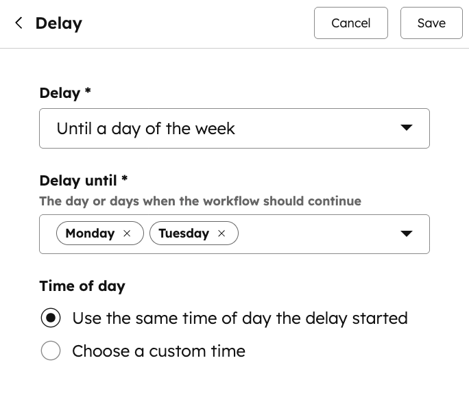 Use delays in your workflows