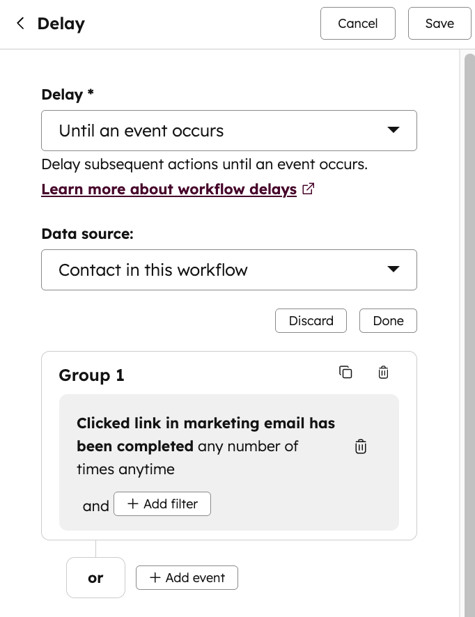 Use delays in your workflows