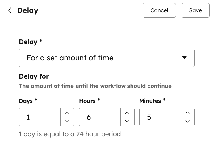 Use delays in your workflows