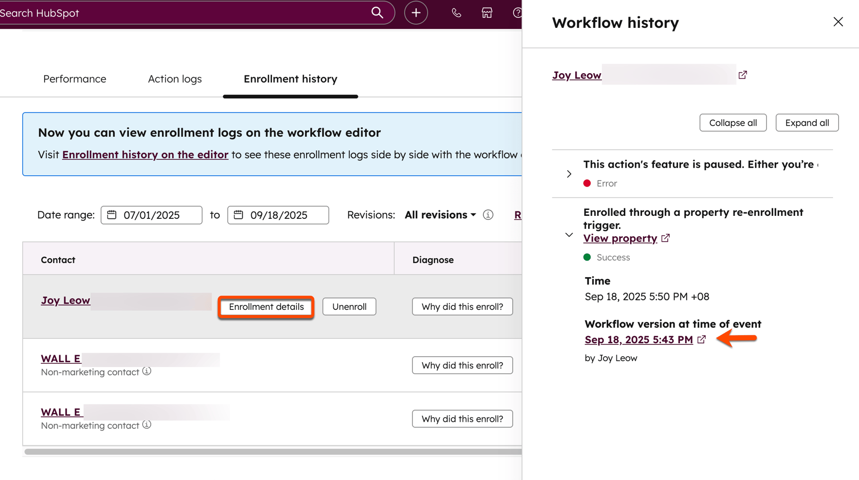 Understand your workflow details page