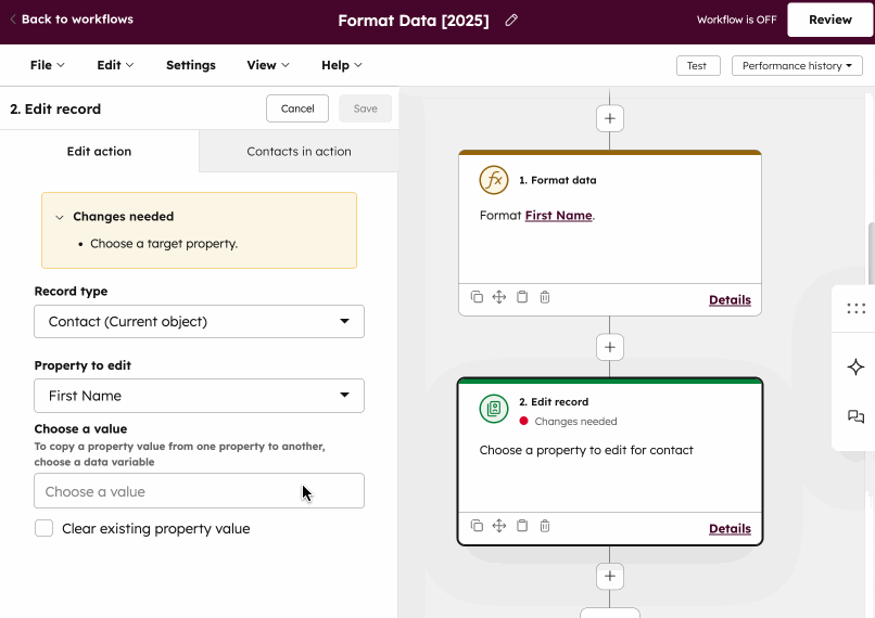Use workflow action outputs