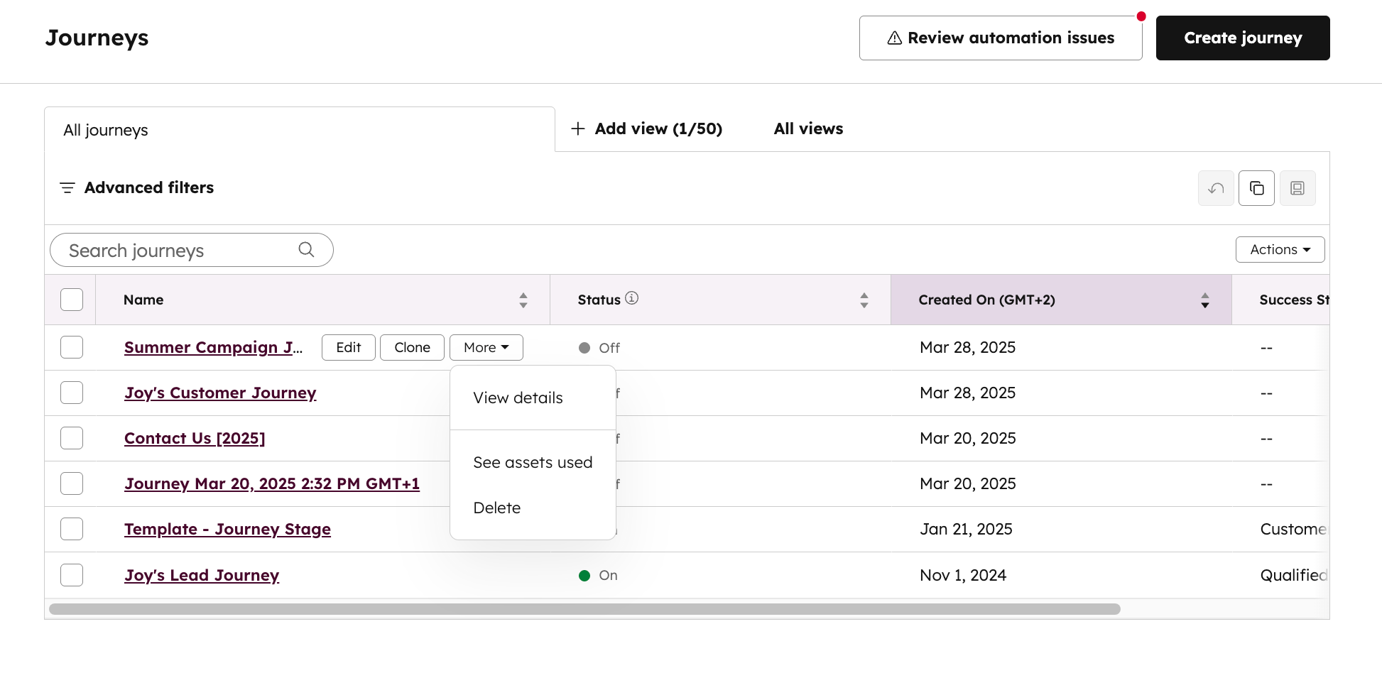Use journey automation