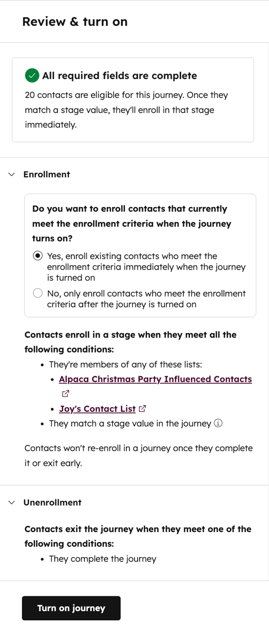 Use journey automation