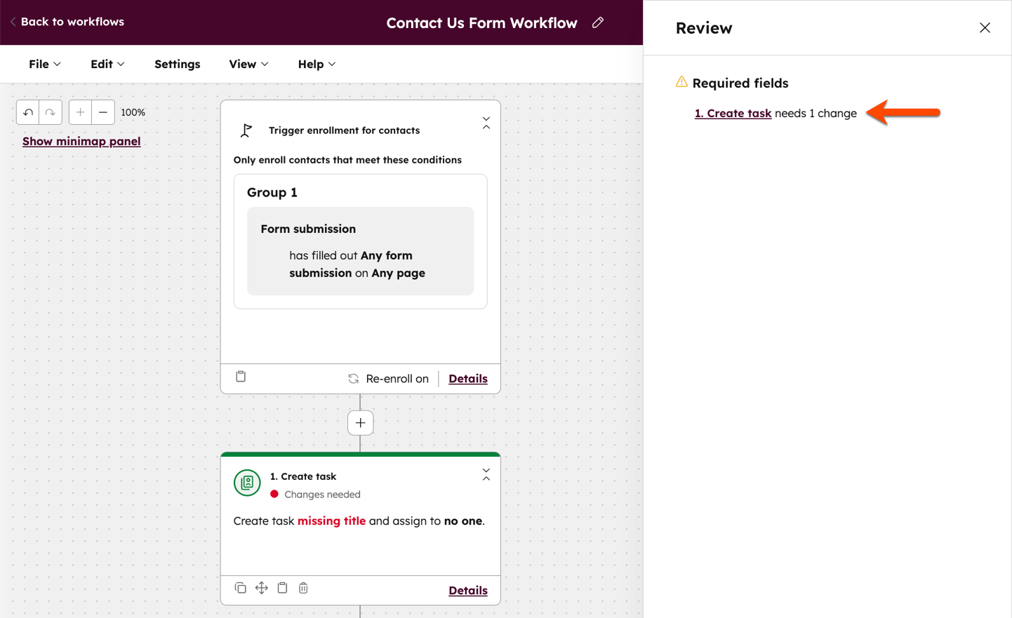 Save placeholder workflow actions