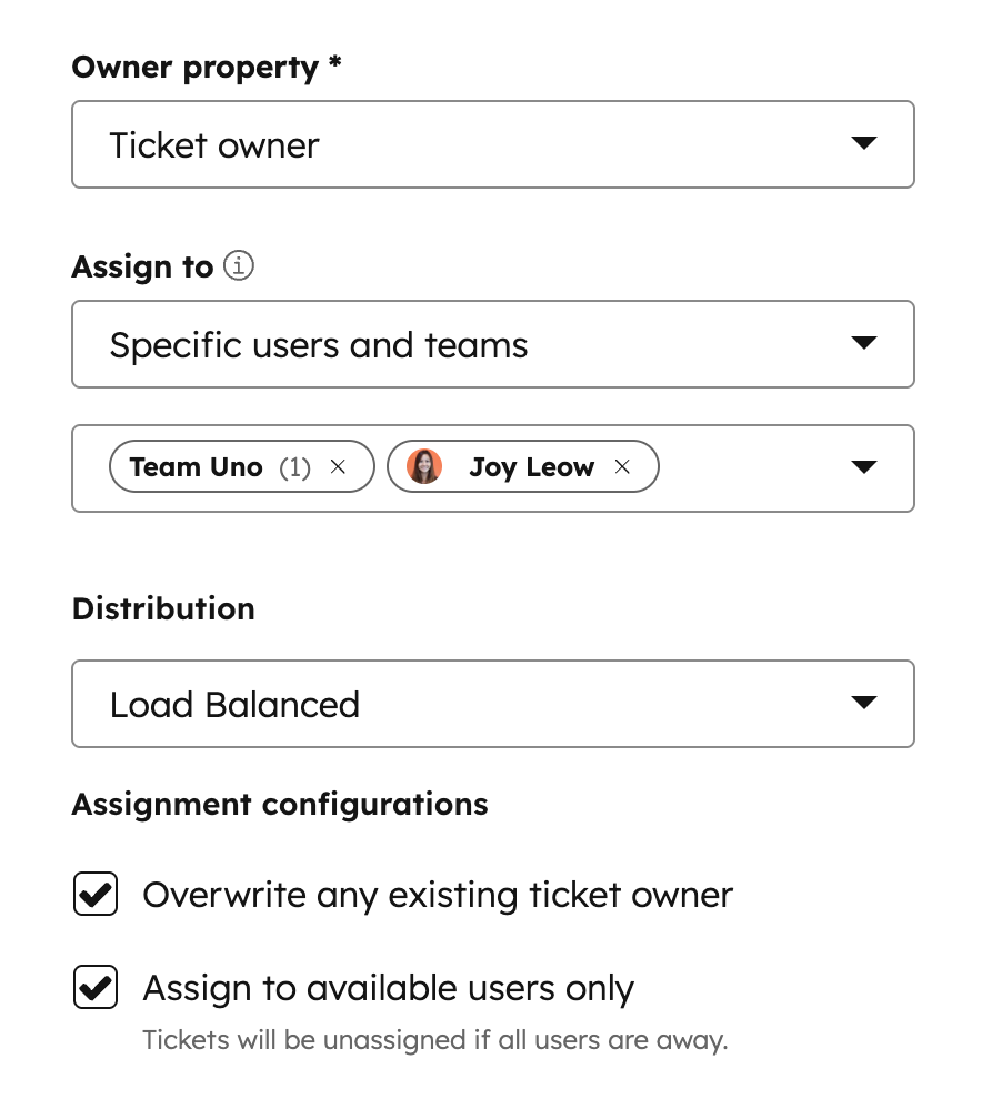 Assign and rotate ticket owners using workflows