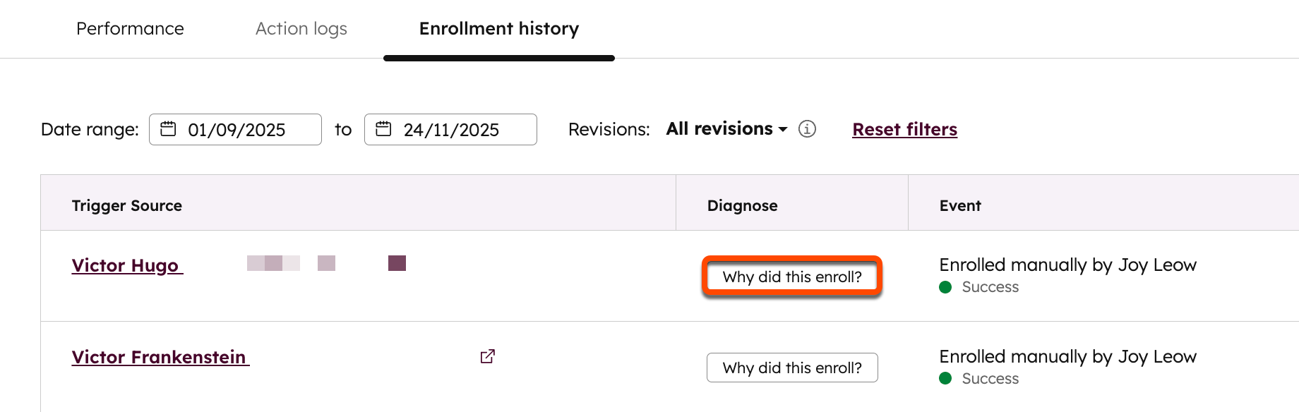 Troubleshoot workflow enrollment issues