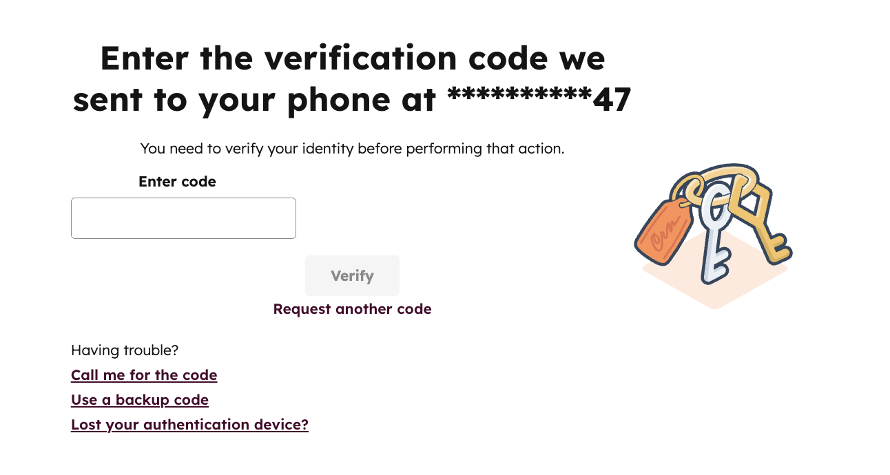 Set up two-factor authentication for your HubSpot login