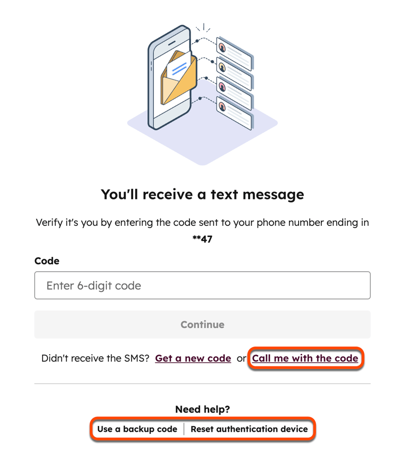 Reset your two-factor authentication