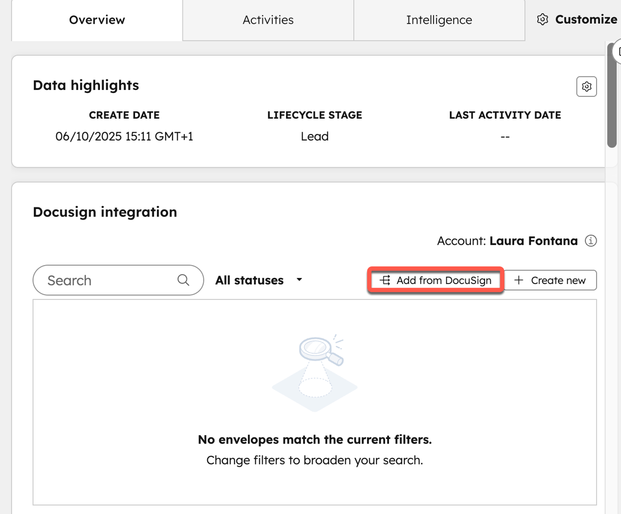 Connect HubSpot and Docusign