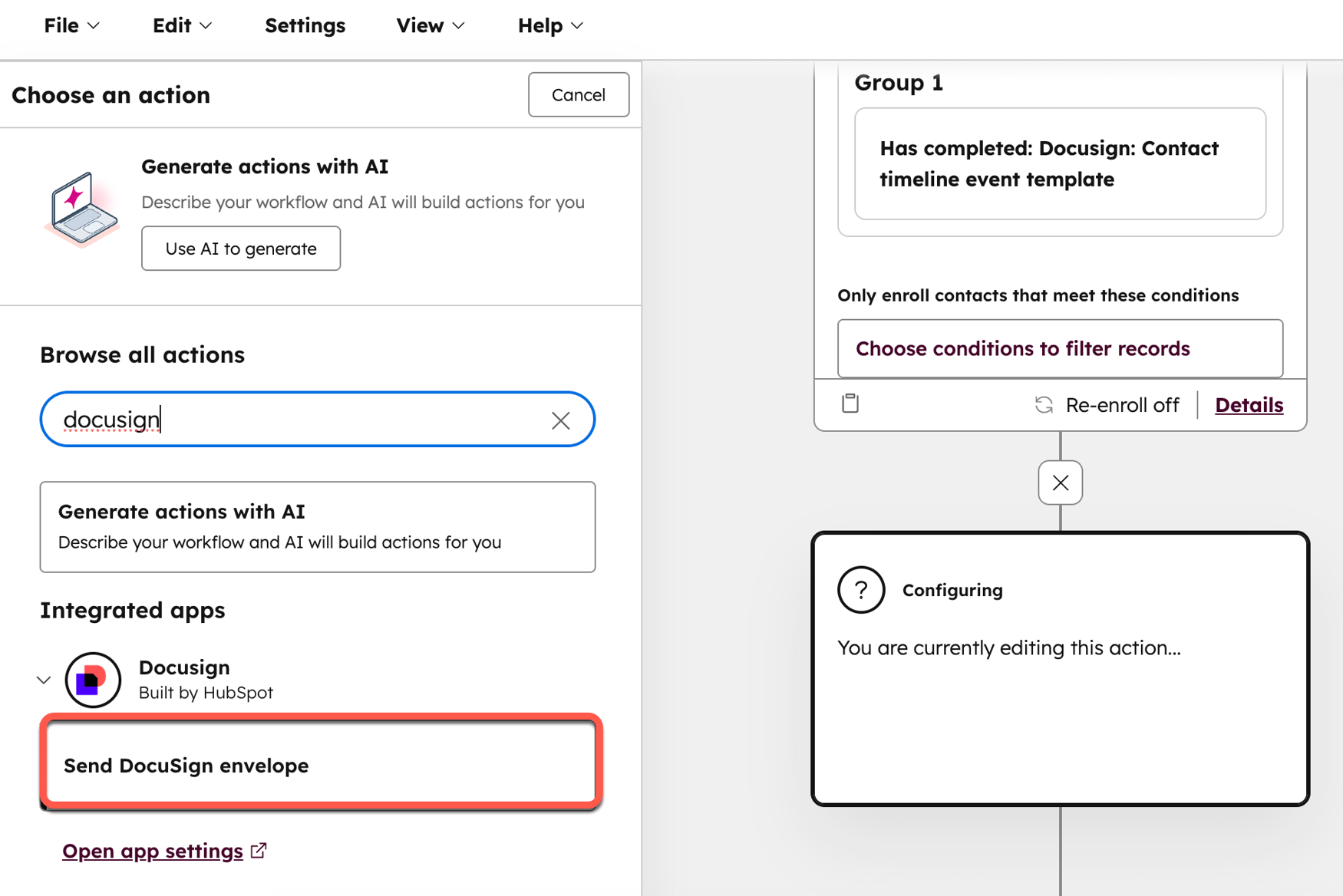Connect HubSpot and Docusign