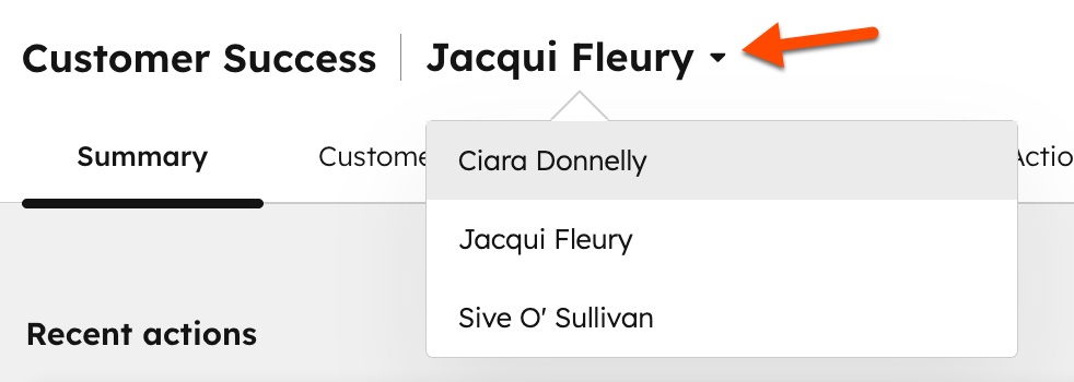 Use the customer success workspace