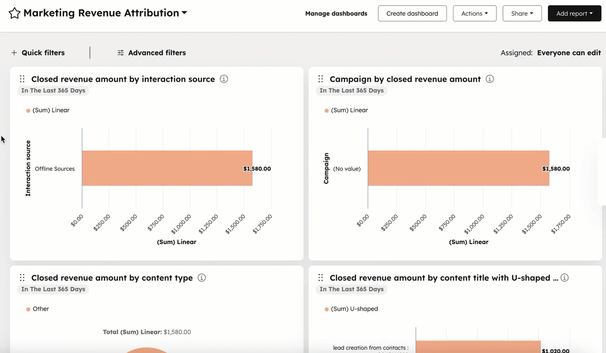 Customize your dashboard