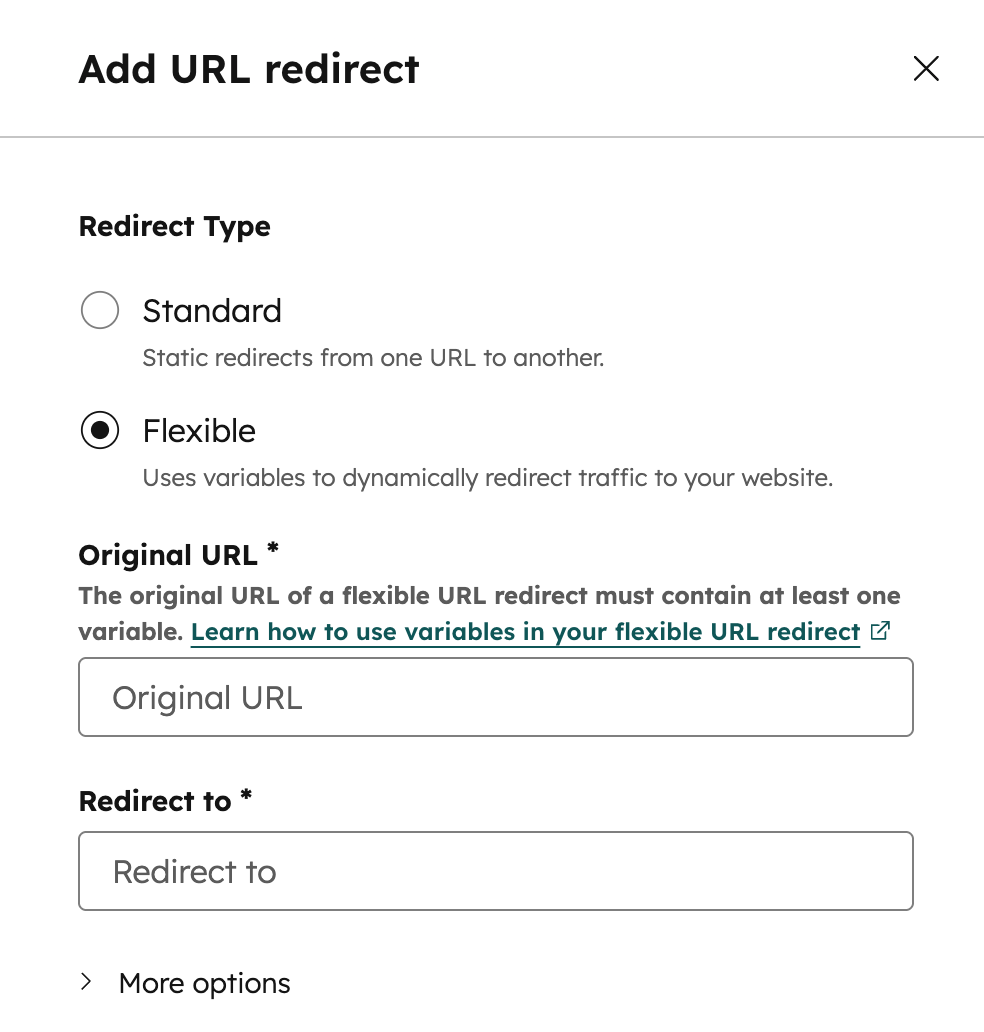 Create and manage URL redirects