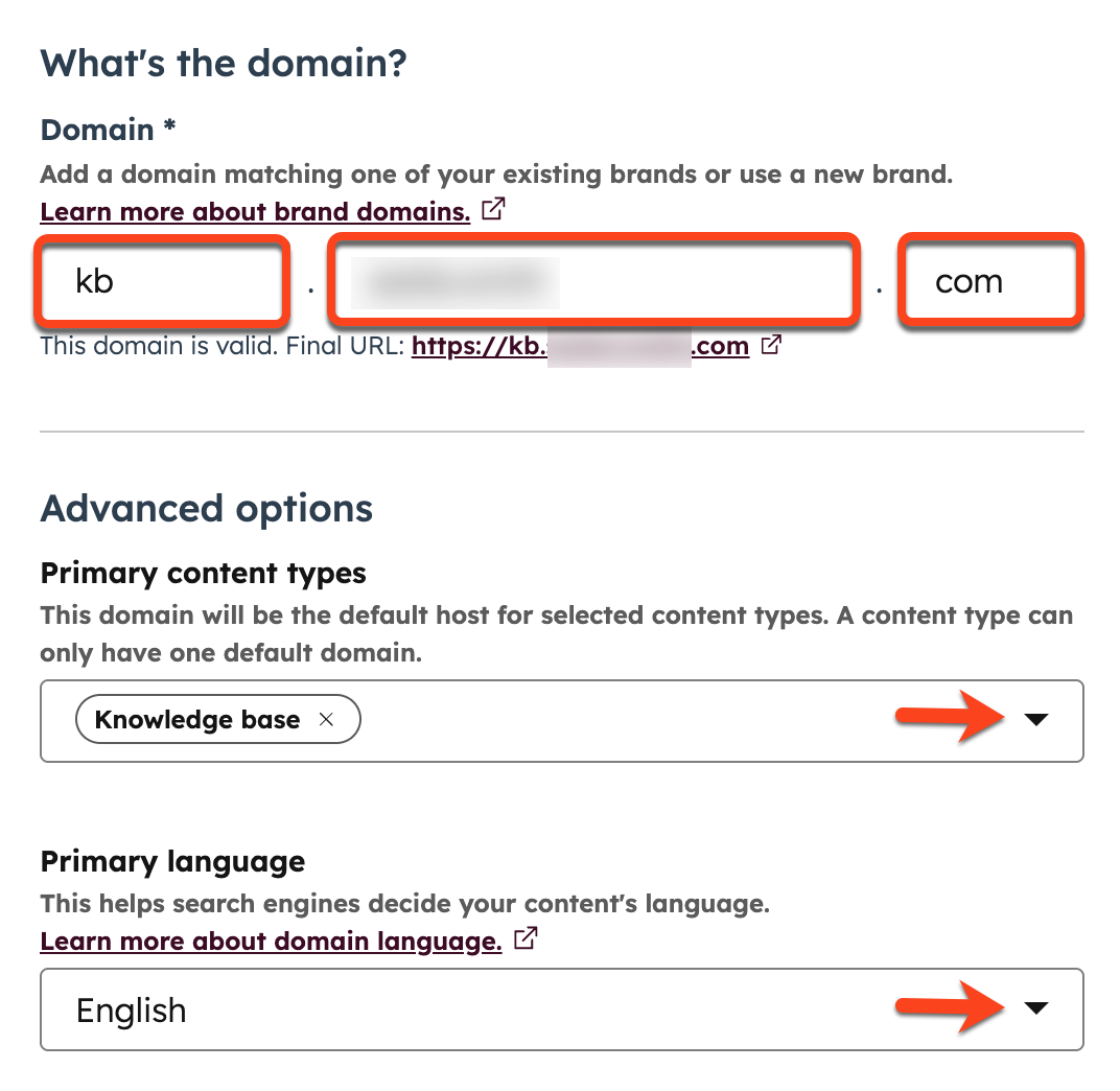 Connect a domain to HubSpot