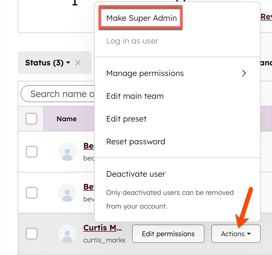 HubSpot user permissions guide