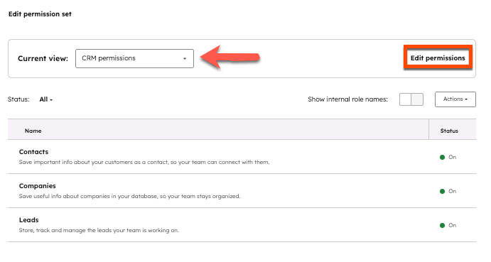 Manage user permissions