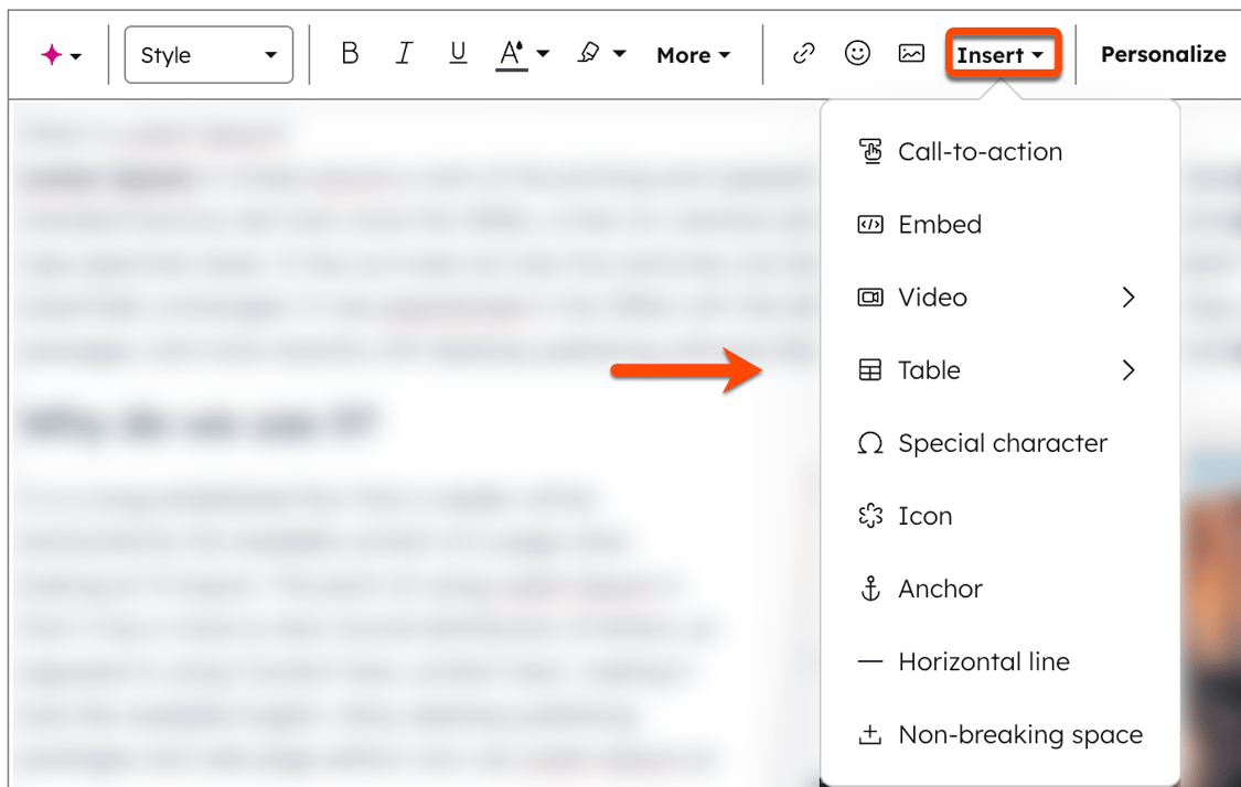 Edit content in rich text modules