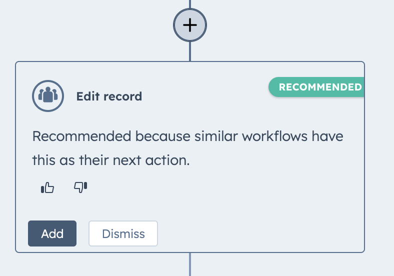 Use action recommendations in workflows (BETA)