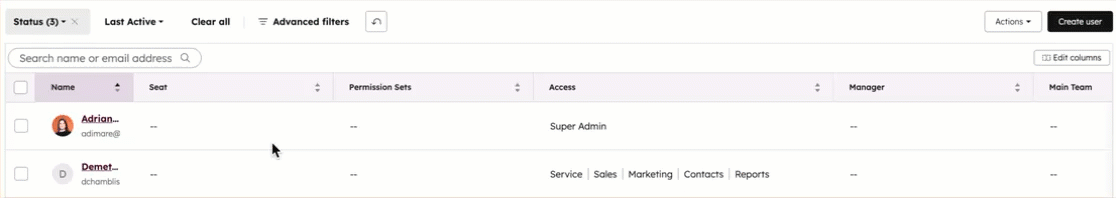 Manage user properties and preferences