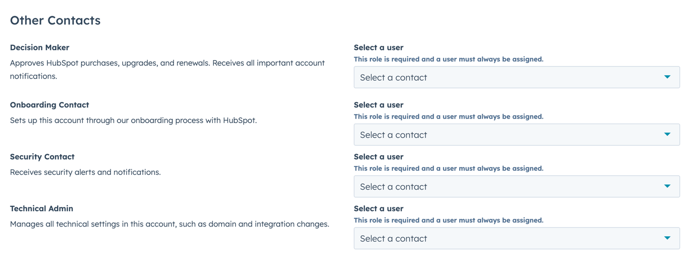 Update your payment method and billing contacts