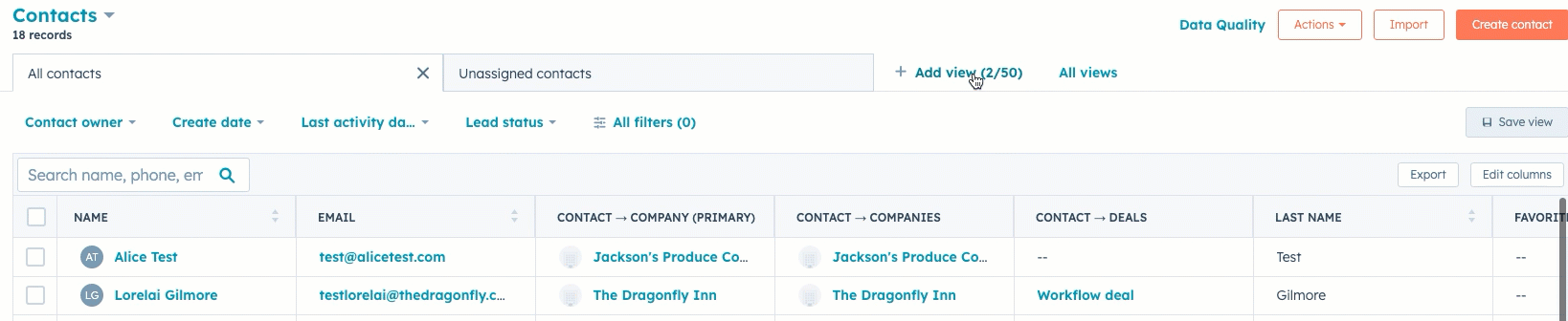 Comprendre les façons de regrouper des fiches d’informations dans HubSpot