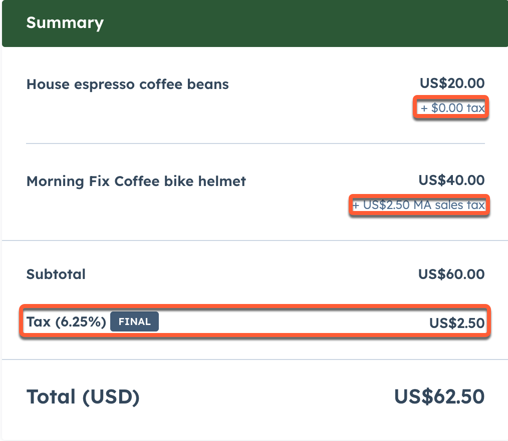 Set up automated tax and tax rates