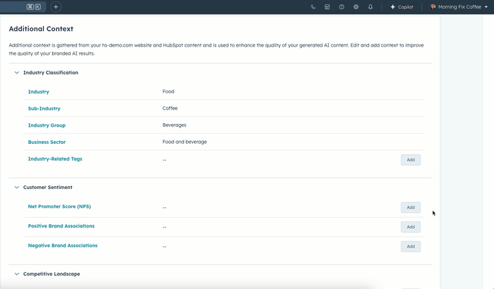 Generate your brand identity context with AI
