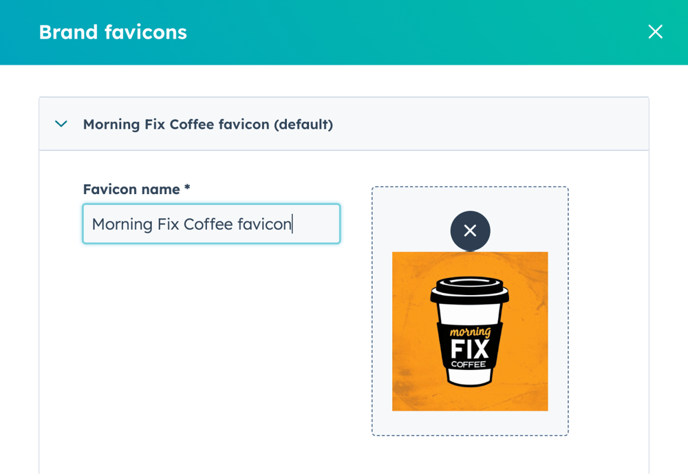 Edit your brand's logo, favicon, brand colors, fonts, and theme