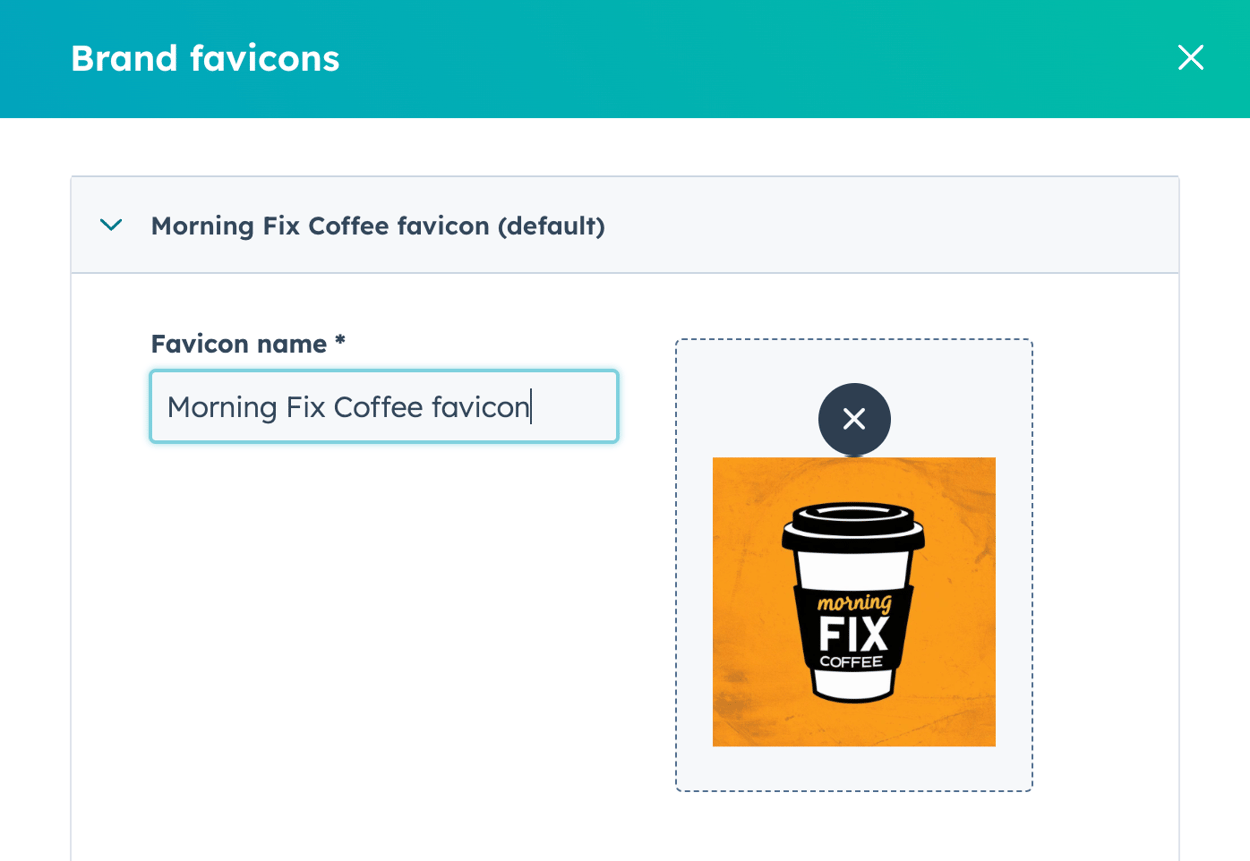 Edit your brand's logo, favicon, brand colors, fonts, and theme