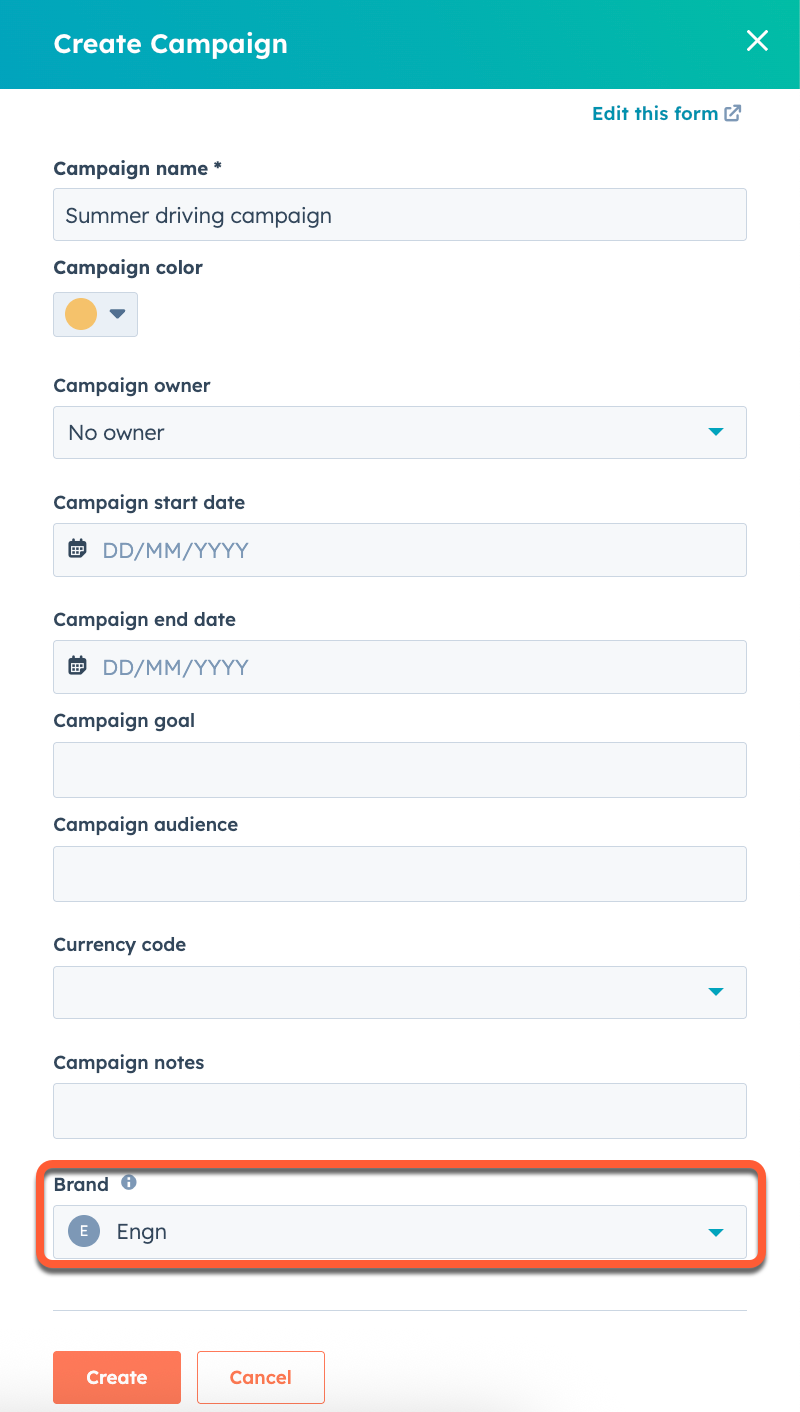 Manage your brands with HubSpot Brands