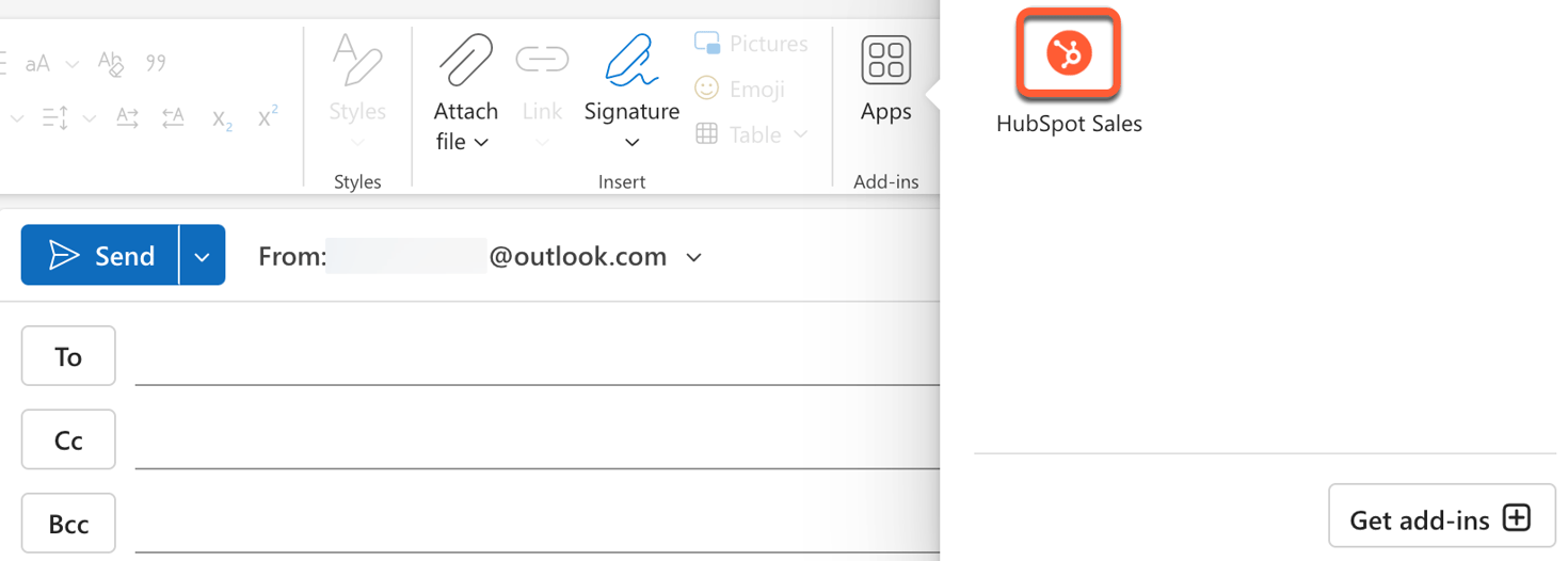 Track and log emails with the HubSpot Sales Office 365 add-in ...